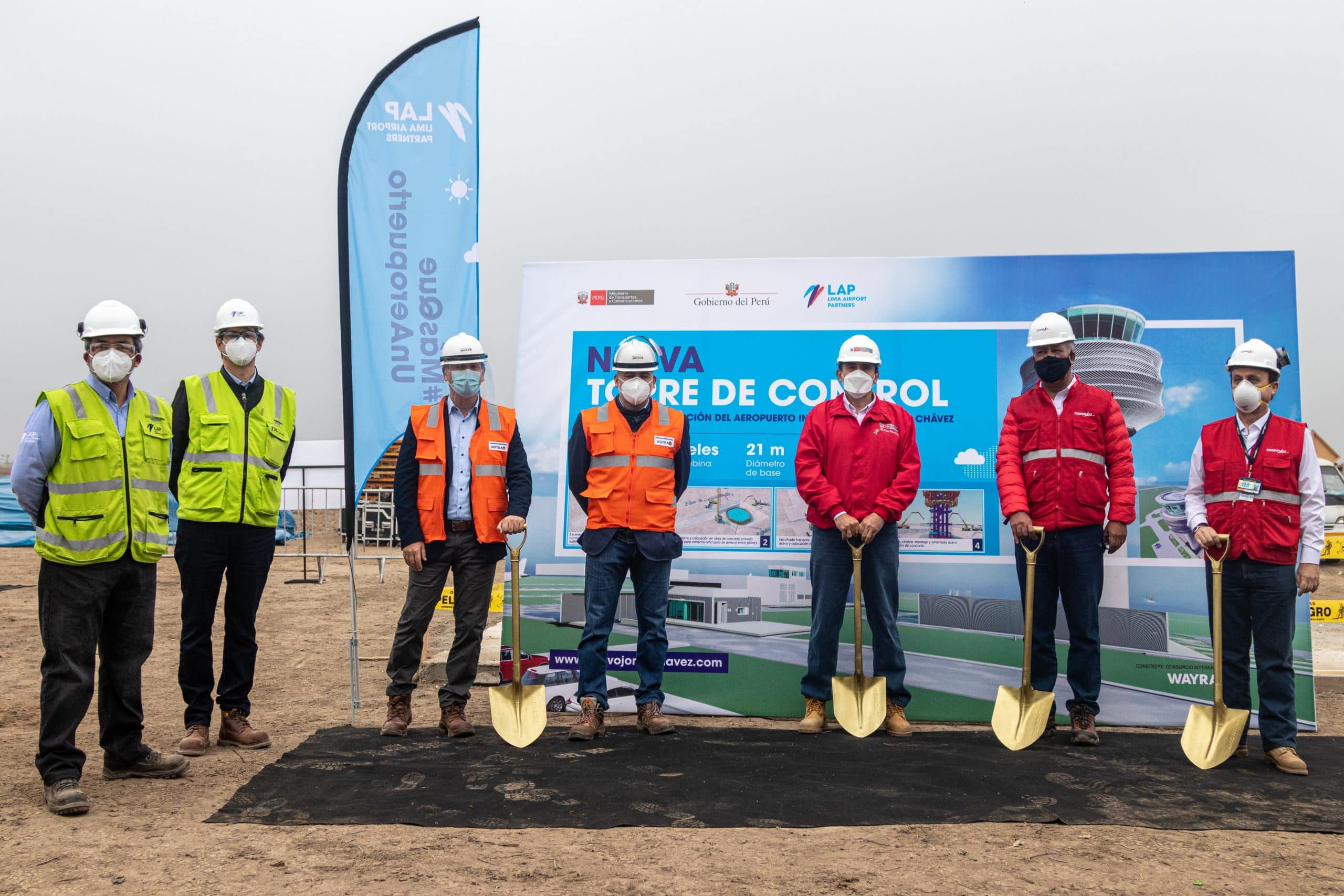 Cornerstone of the Lima Airport Control Tower Ferrovial